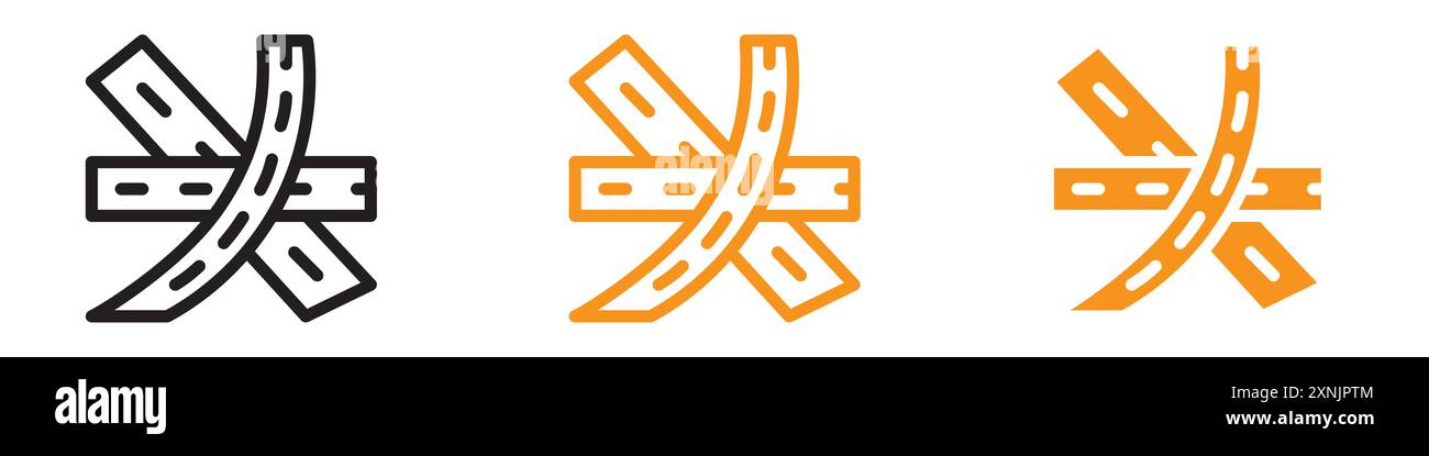 Multi level junction icon web design logo set collection in vector Stock Vector Image & Art - Alamy