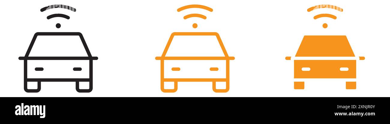Smart car icon web design logo set collection in vector Stock Vector ...