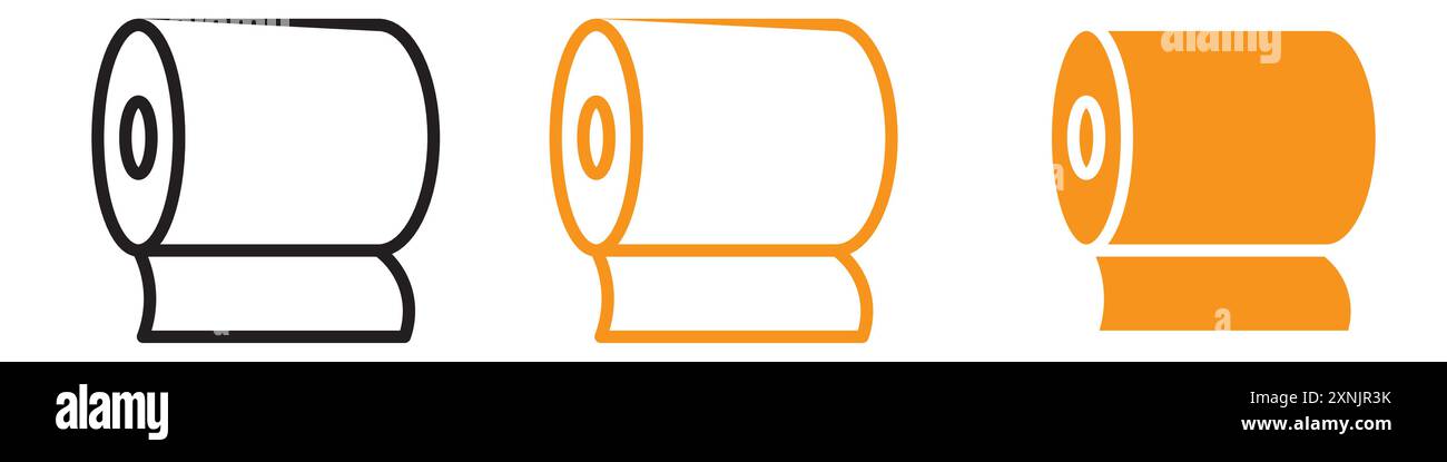 toilet tissue paper roll icon web design logo set collection in vector ...