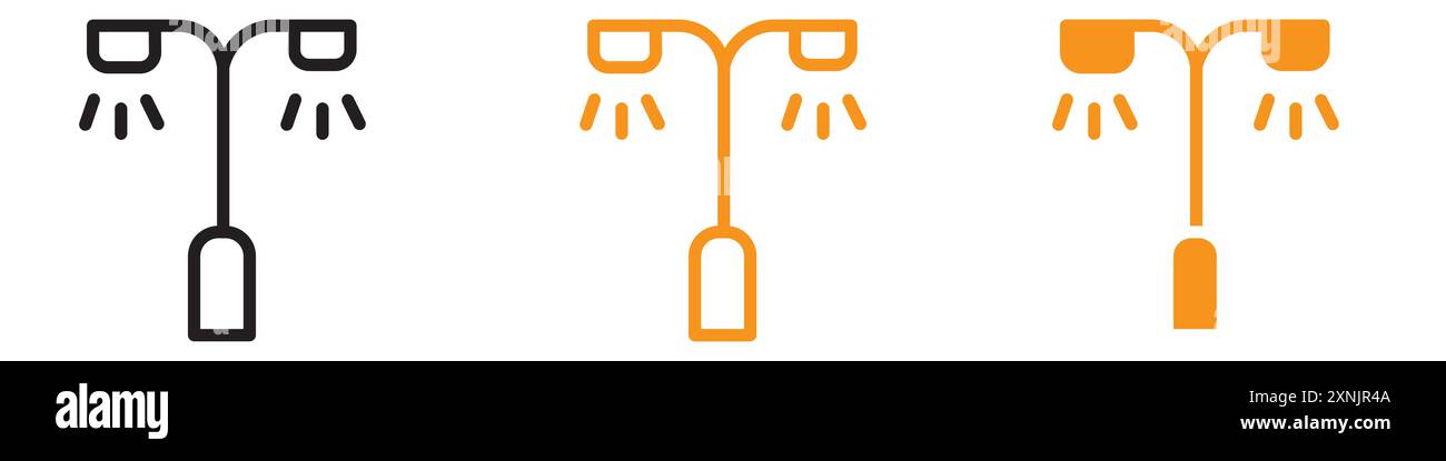 Street lighting icon web design logo set collection in vector Stock ...