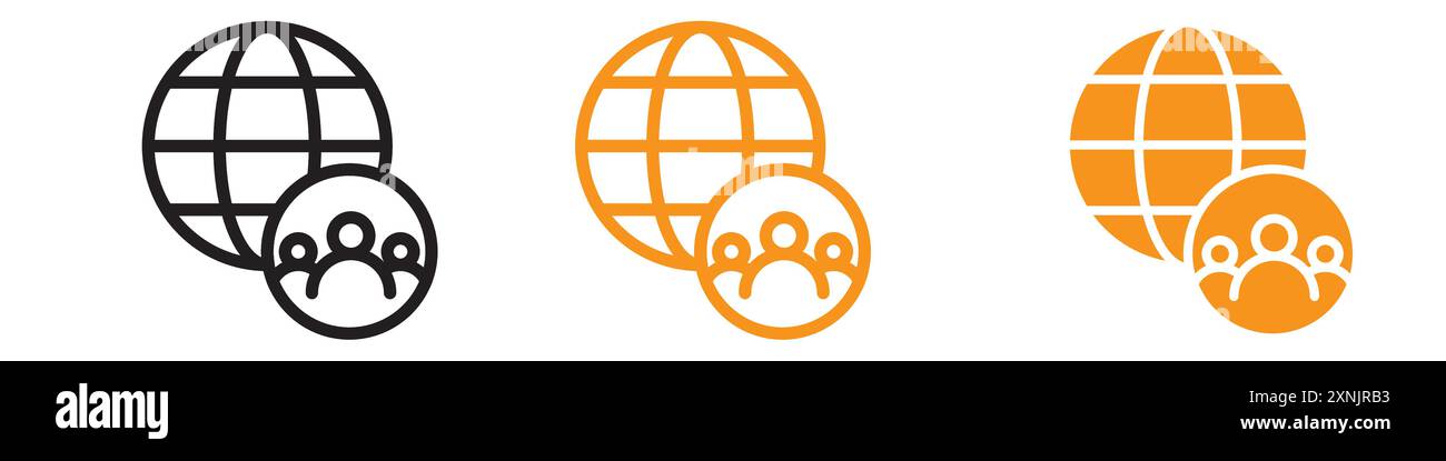 World population icon web design logo set collection in vector Stock ...