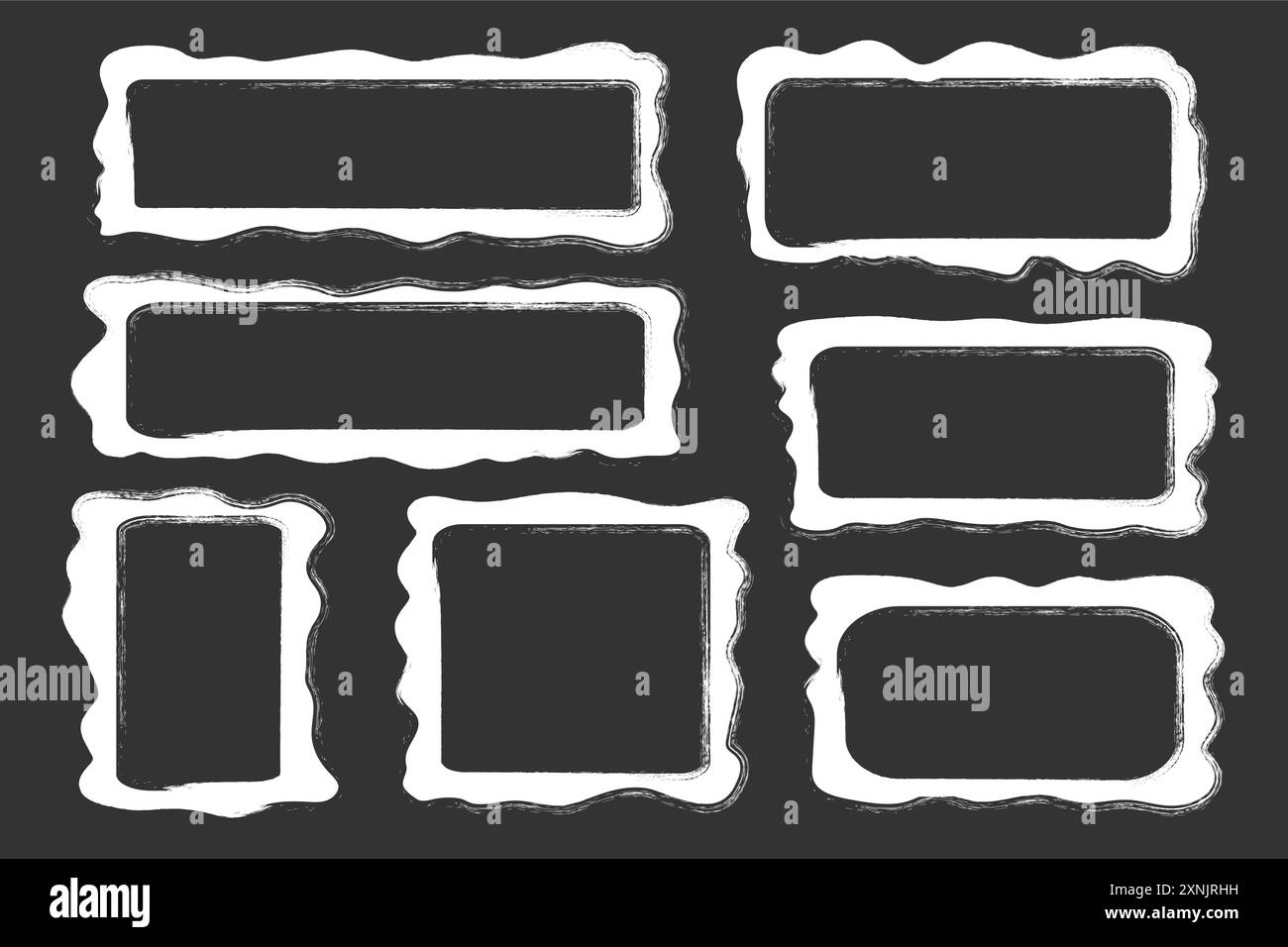 Set rectangle and square paper chalk quote frames, quote text box ...