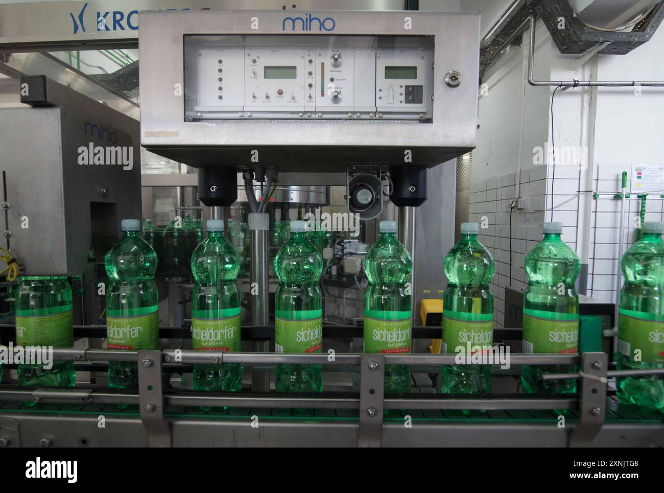 a filling line in the beverage industry for plastic bottles filling ...