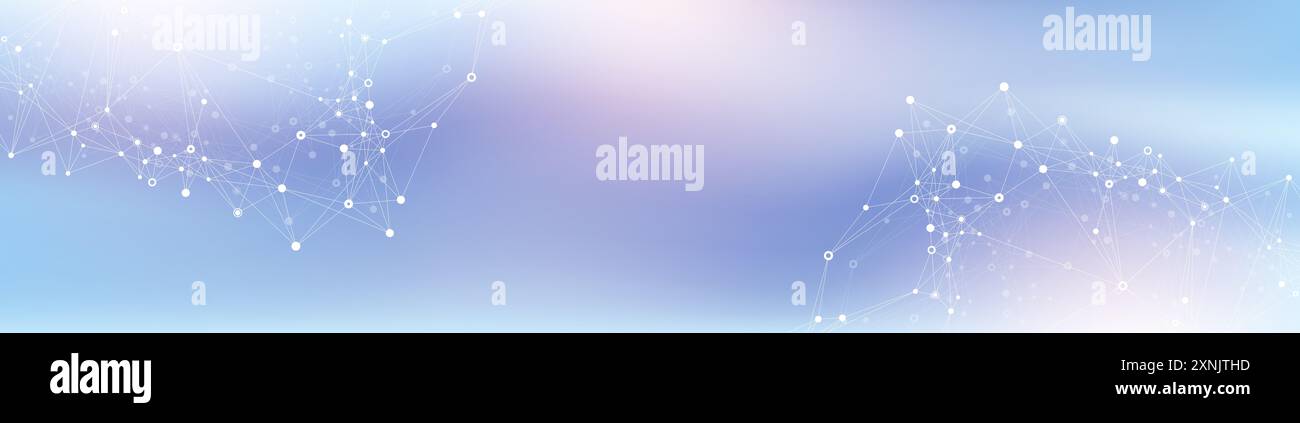 Global network connection banner design template. Header social network ...
