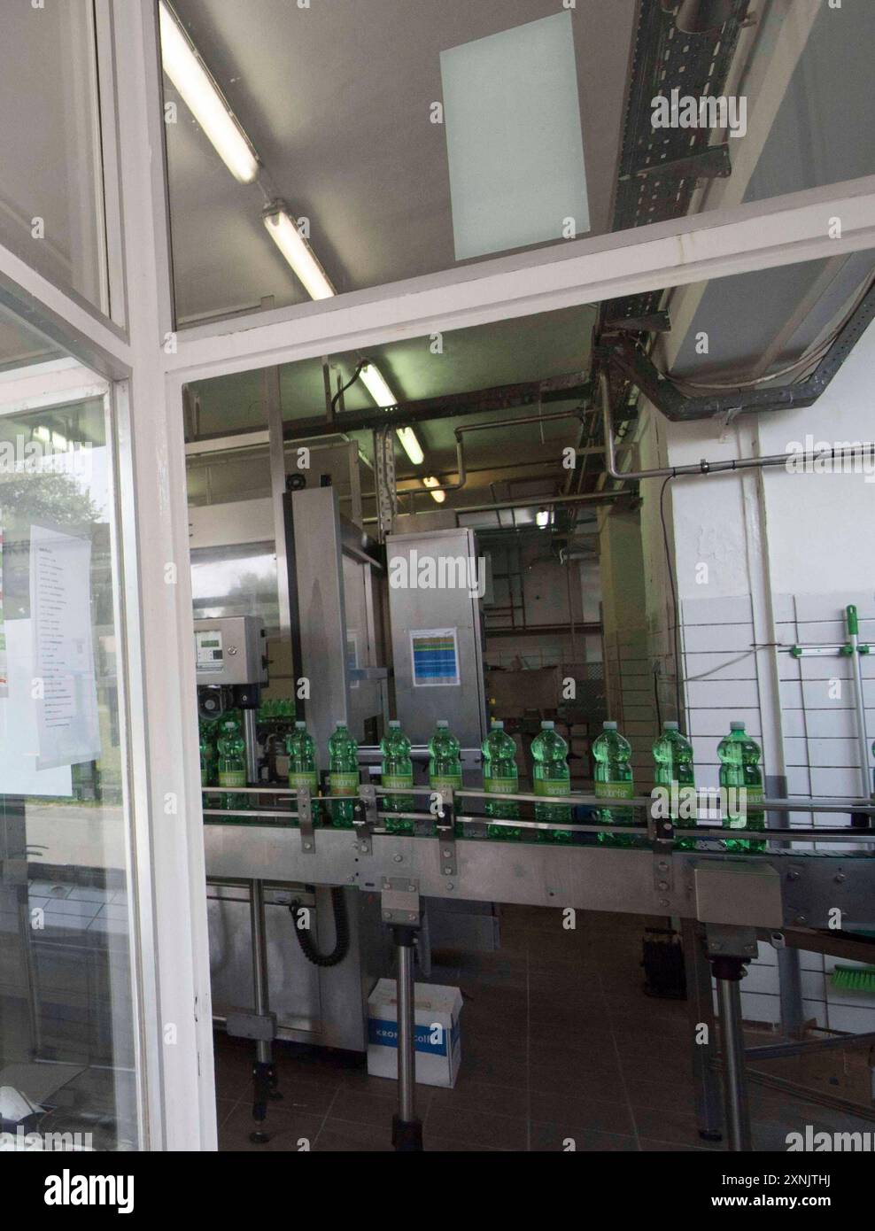 a filling line in the beverage industry for plastic bottles filling ...