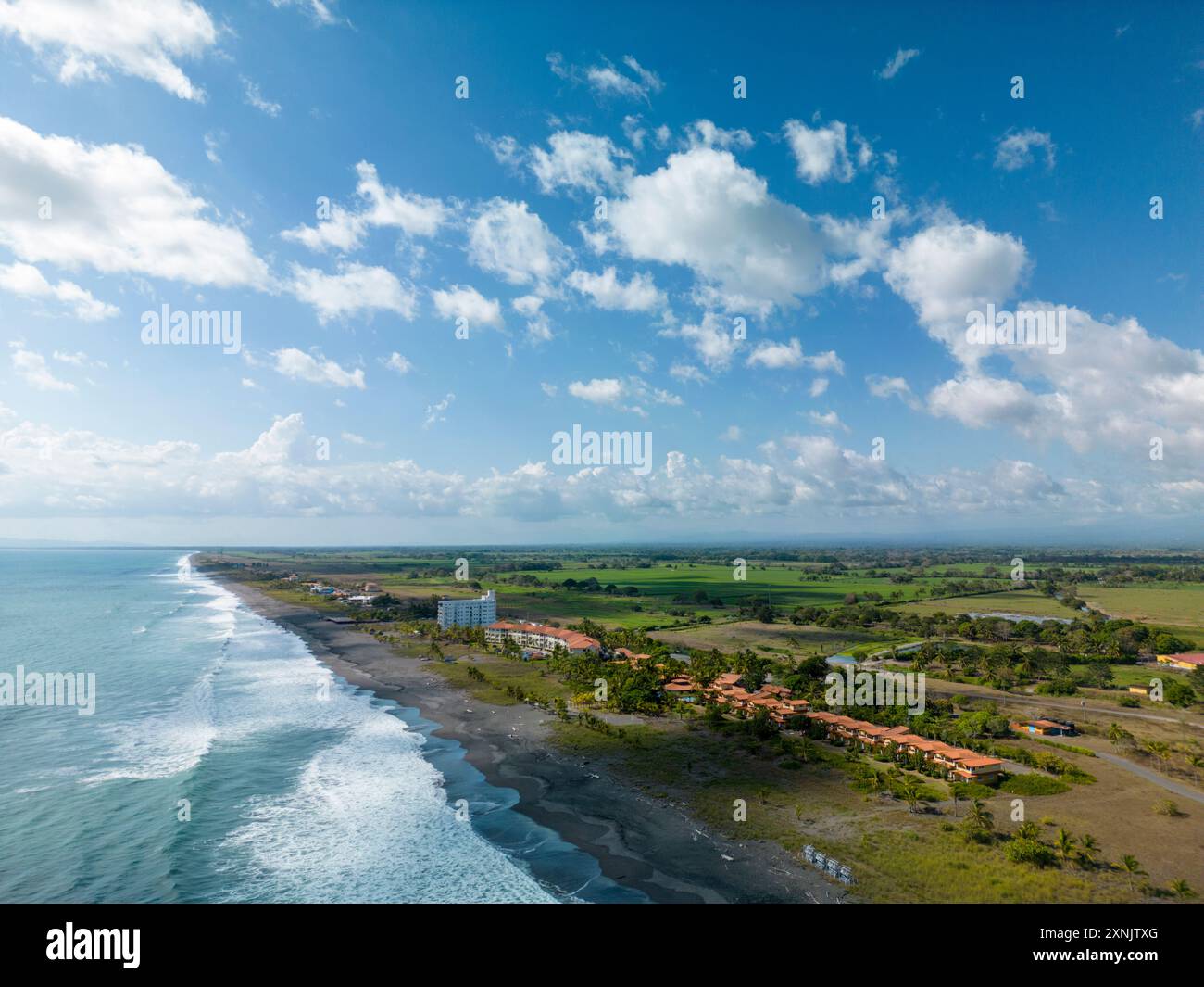 La Barqueta beach, Long and lovely black-sand beach 25km southwest of ...