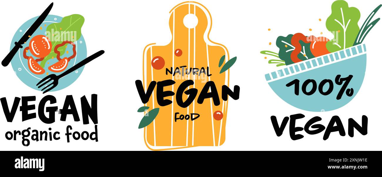 Organic food creative illustration Stock Vector Images - Alamy