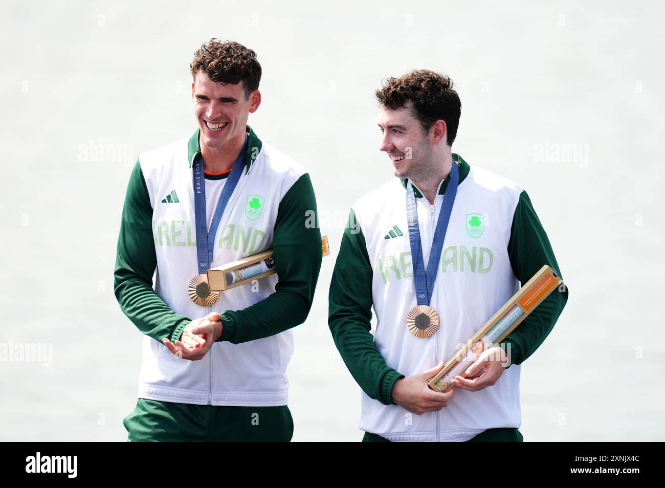 Ireland's Daire Lynch and Philip Doyle receive their bronze medals for ...