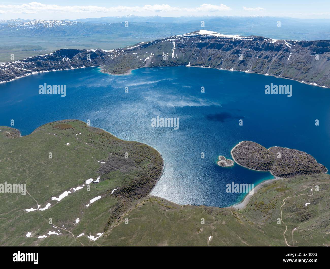 Nemrut Lake is the second largest crater lake in the world and the ...