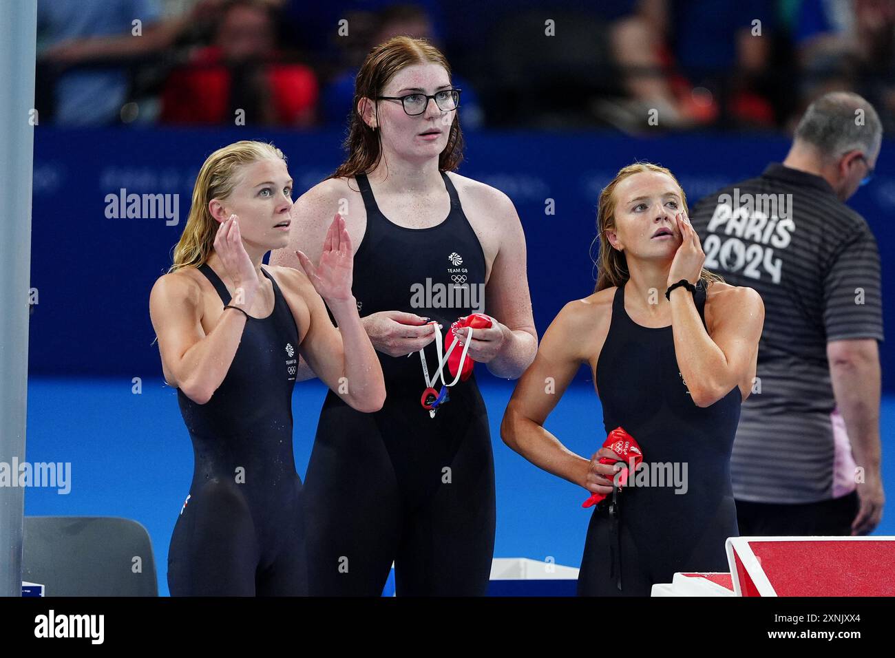 Great Britain's Abbie Wood, Lucy Hope and Freya Anderson during the ...