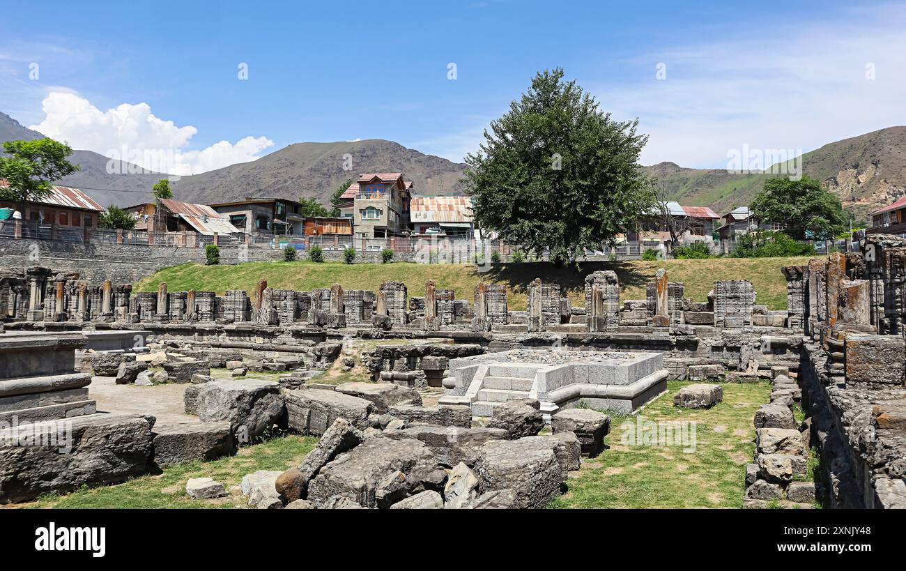View of the ruins of Avantiswami Temple, a Hindu temple dedicated to ...