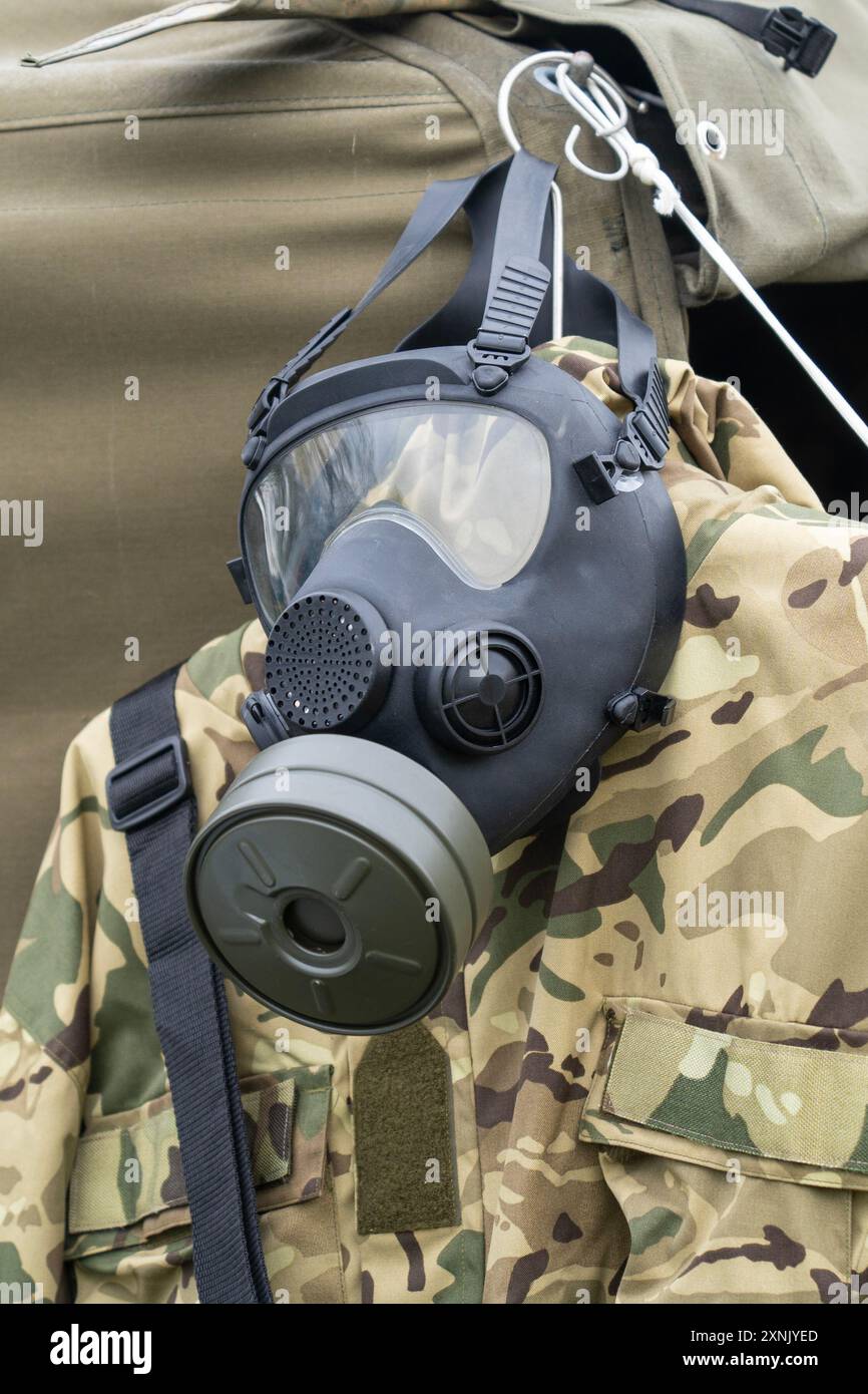 Military gas mask and chemical protection equipment Stock Photo - Alamy