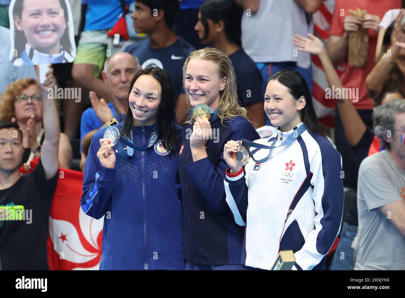 Paris, Ile de France, France. 31st July, 2024. Torri Huske (USA), Sarah ...