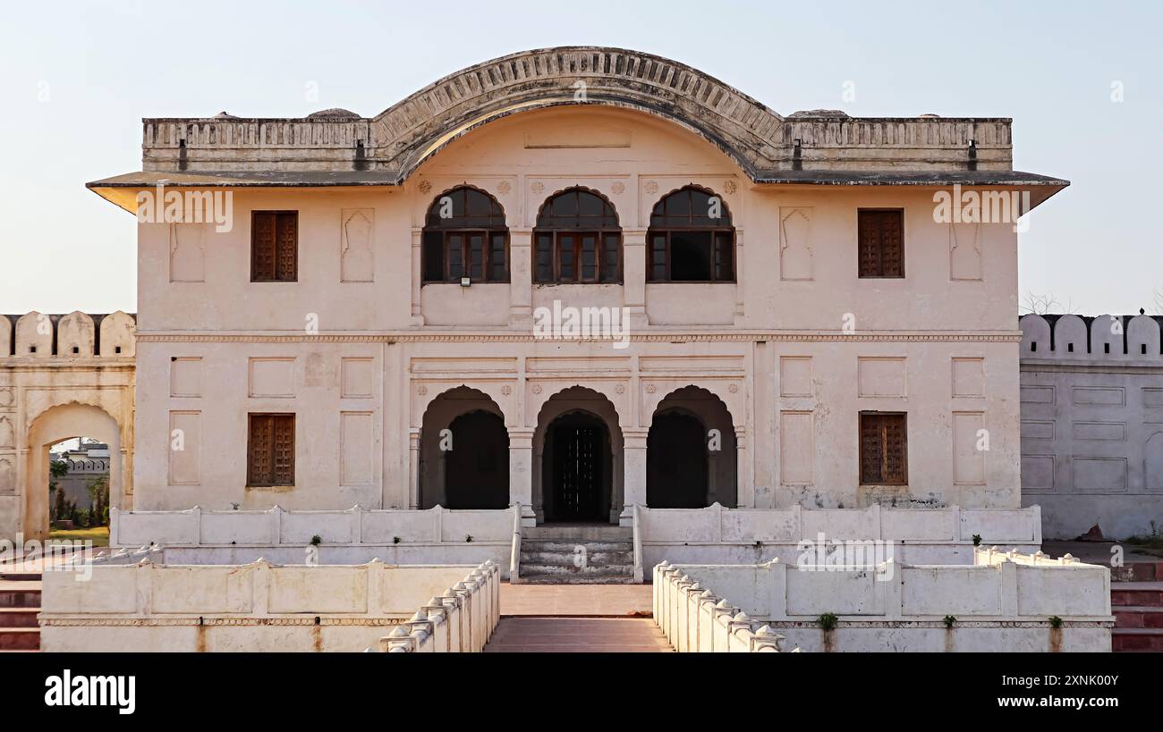 View of Sheesh Mahal from the pond side, Aam Khas Bagh, Fatehgarh Sahib ...
