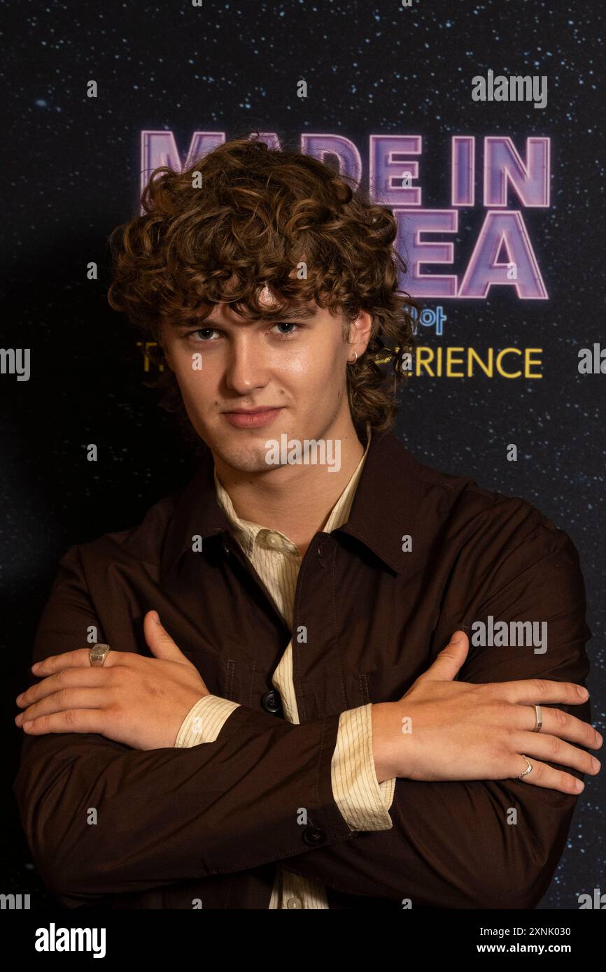 London, UK. 1 August 2024. Dear Alice boy band member Olly Quinn at the ...