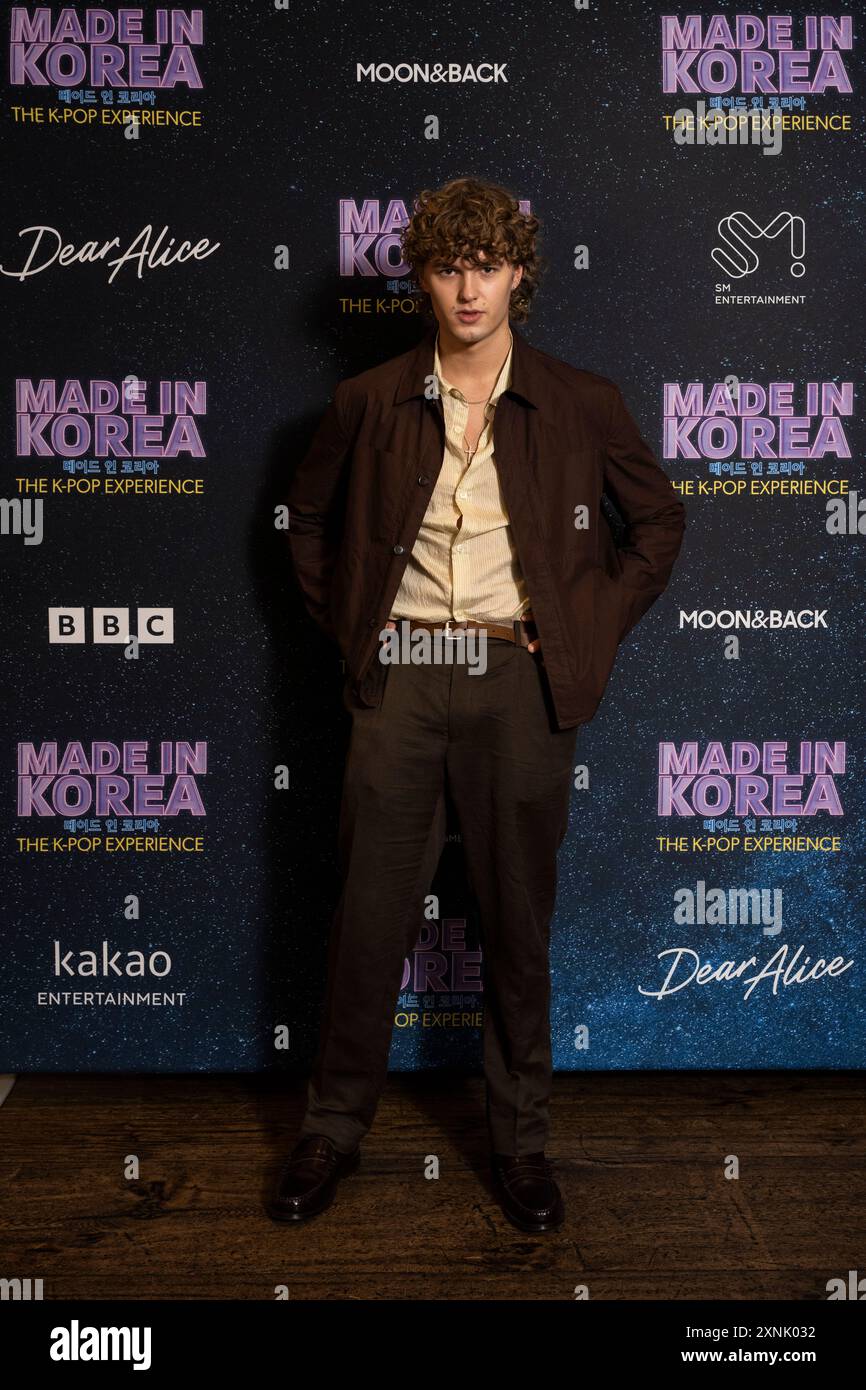 London, UK. 1 August 2024. Dear Alice boy band member Olly Quinn at the ...
