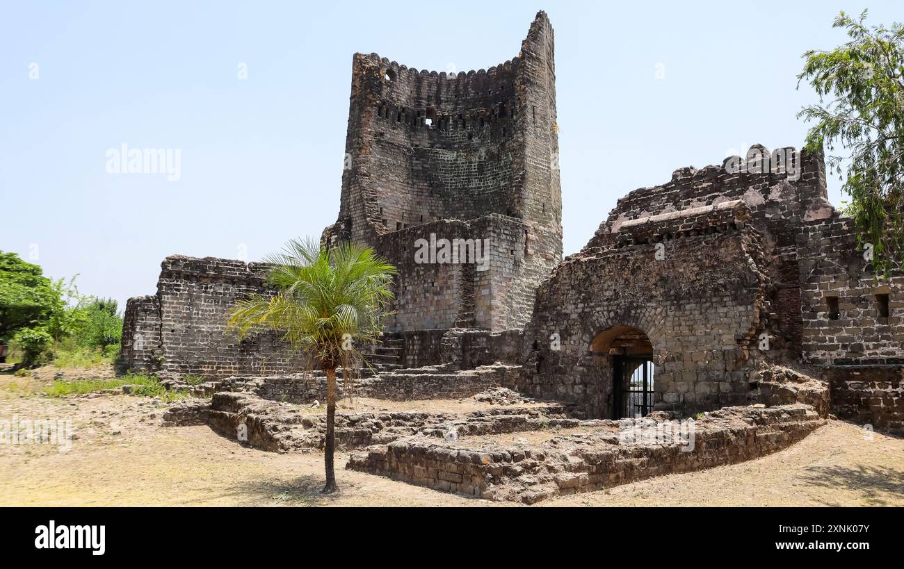 View of the ruined fortress of Nurpur Fort, also known as Dhameri Fort ...
