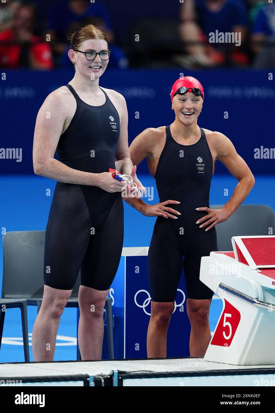 Great Britain's Abbie Wood and Freya Anderson (left) during the Women's ...
