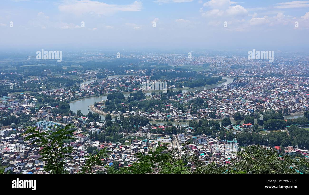 Beautiful view of Srinagar city from Shankaracharya Hill, Srinagar ...