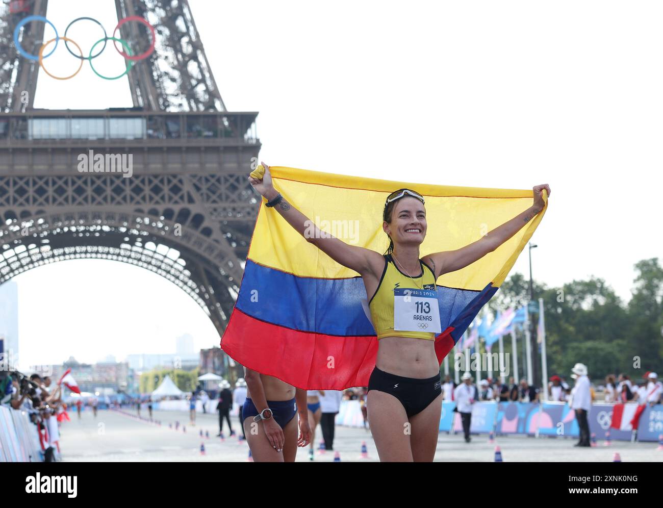 Paris, France. 1st Aug, 2024. Lorena Arenas of Colombia celebrates ...