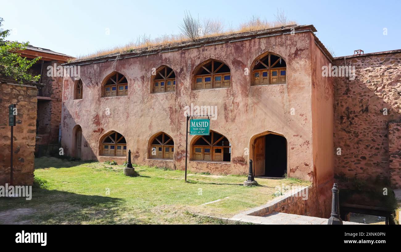 Mosque inside the premises of Hari Parbat Fort, Srinagar, Jammu and ...