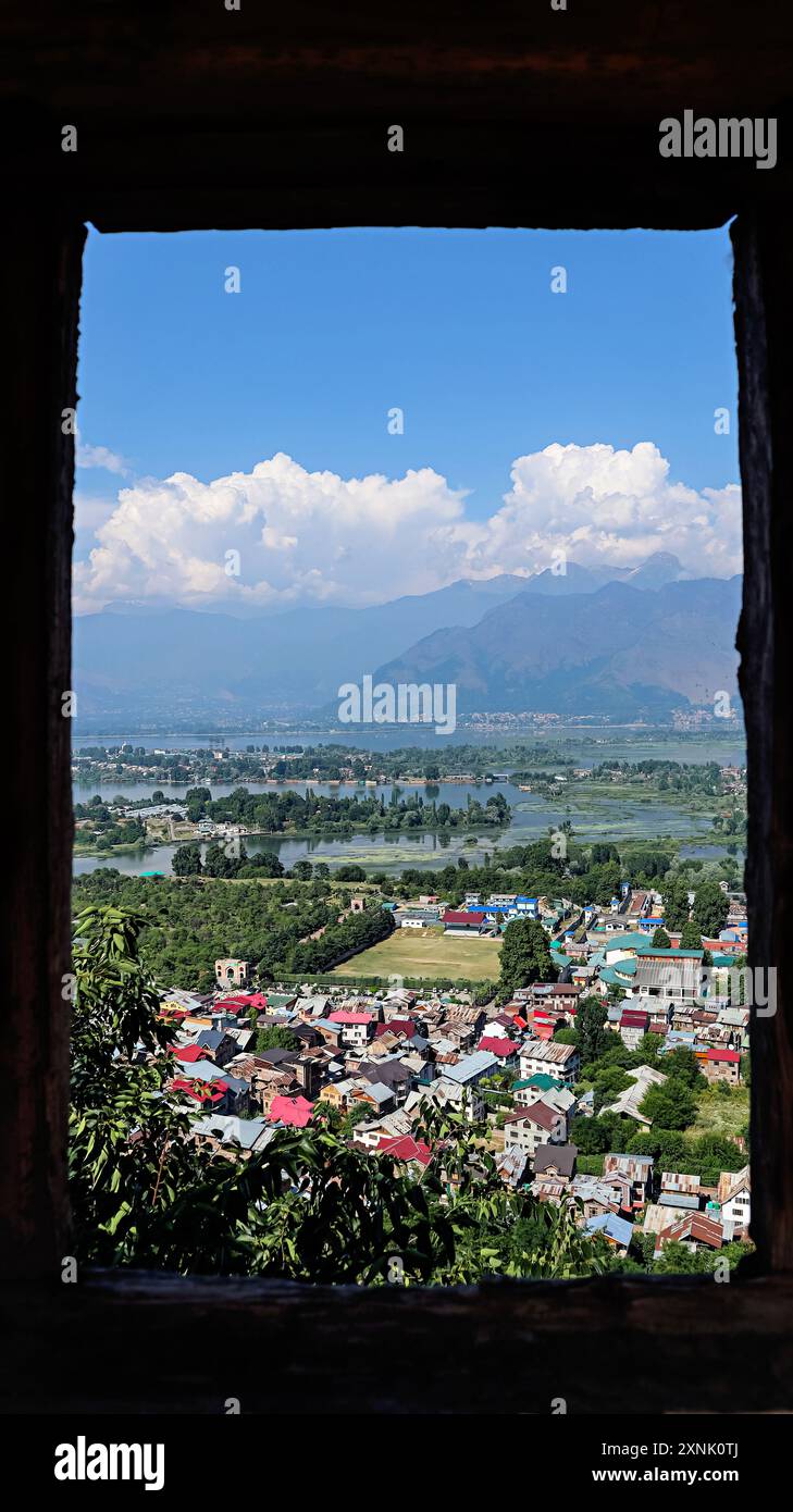 View of Old Srinagar city and Dal Lake, Srinagar, Jammu and Kashmir ...