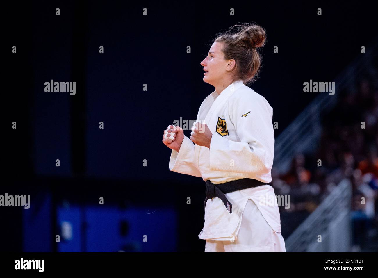 WAGNER Anna - Maria (Deutschland, weiß) vs TAKAYAMA Rika (Japan, blau), FRA, Olympische Spiele ...