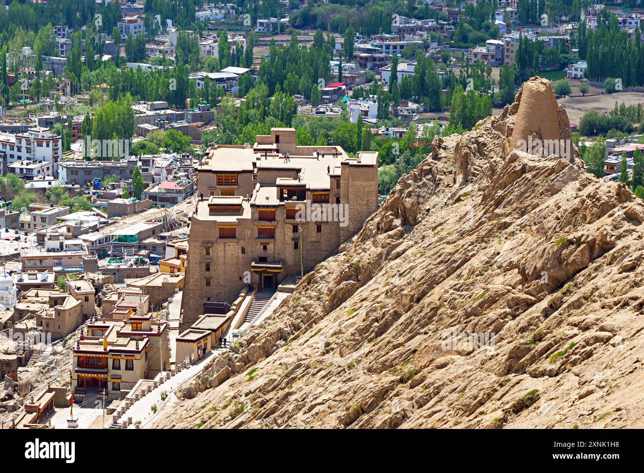 View of Leh Palace, constructed circa 1600 by Ladakh King Sengge ...