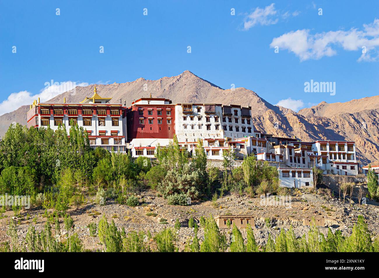 Backside view of Phyang Monastery, established by King Tashi Namgyal in ...