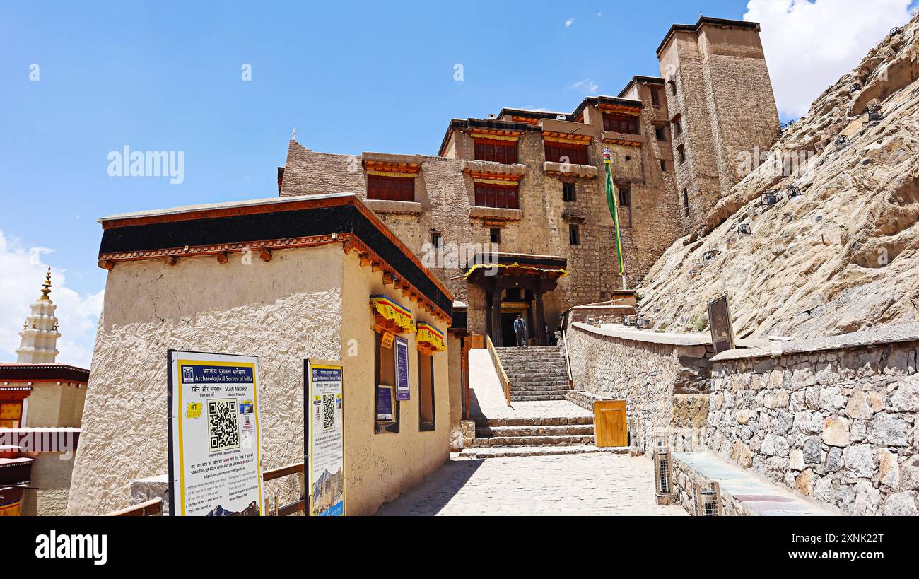 Front view of Leh Palace, constructed circa 1600 by Sengge Namgyal, Leh ...