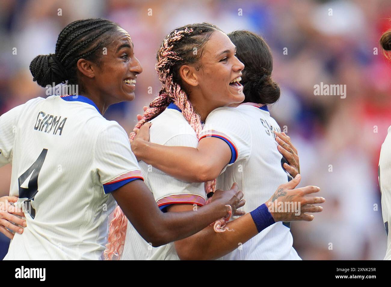Trinity Rodman (USA) celebrates a goal, Football, Women's Group B ...