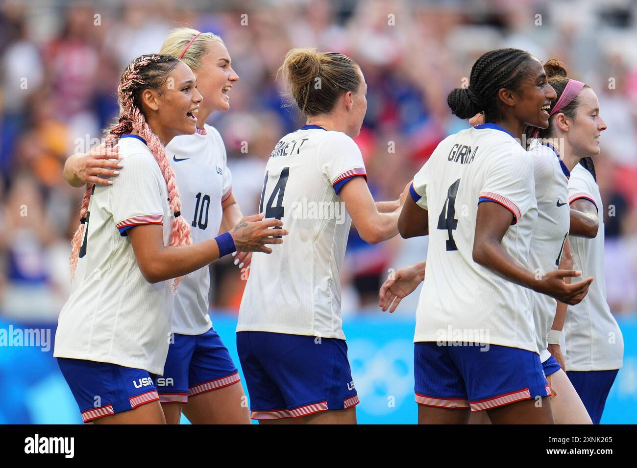 Trinity Rodman (USA) celebrates a goal, Football, Women's Group B ...