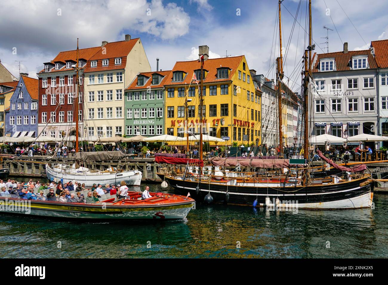 Nyhavn-Kanal, Nyhavn, Kopenhagen, Copenhagen, Dänemark, Skandinavien ...