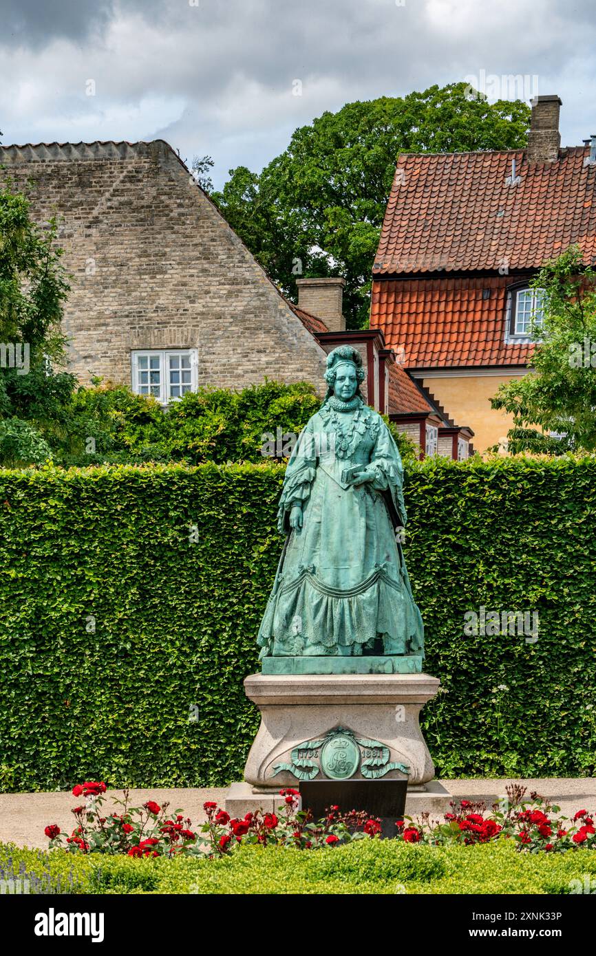 Königlicher Garten Rosenborg, Kongens Have, Statue der Königin Caroline ...