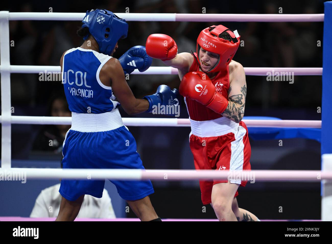 Paris, France. 01st Aug, 2024. Monique Suraci of Australia (right ...