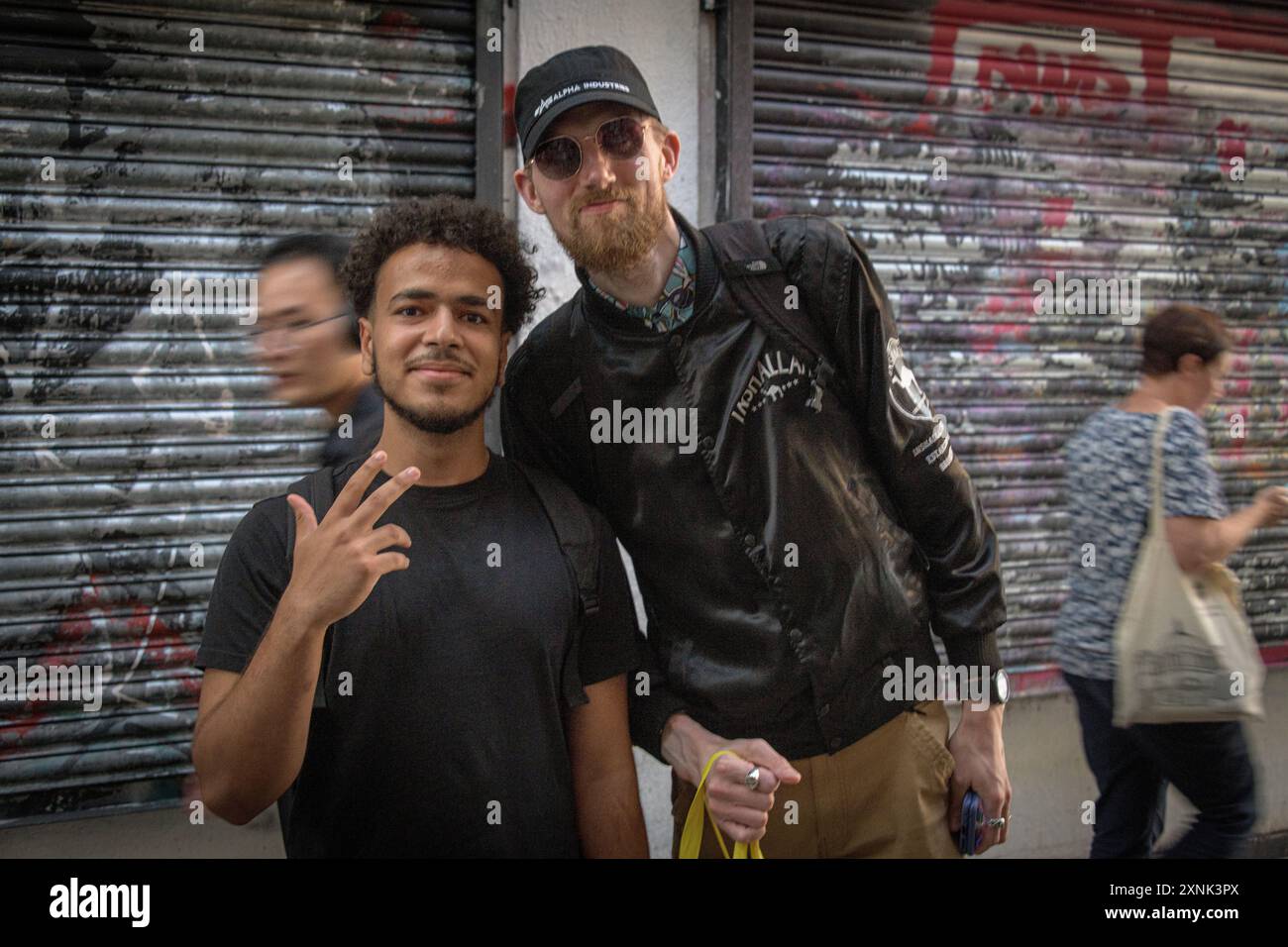 Street Photograph of 2 Young Men in Peckham, London SE15 Stock Photo ...