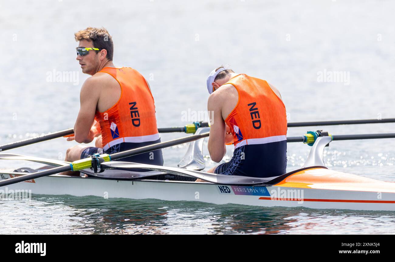 PARIS - Melvin Twellaar and Stef Broenink in action during the double ...
