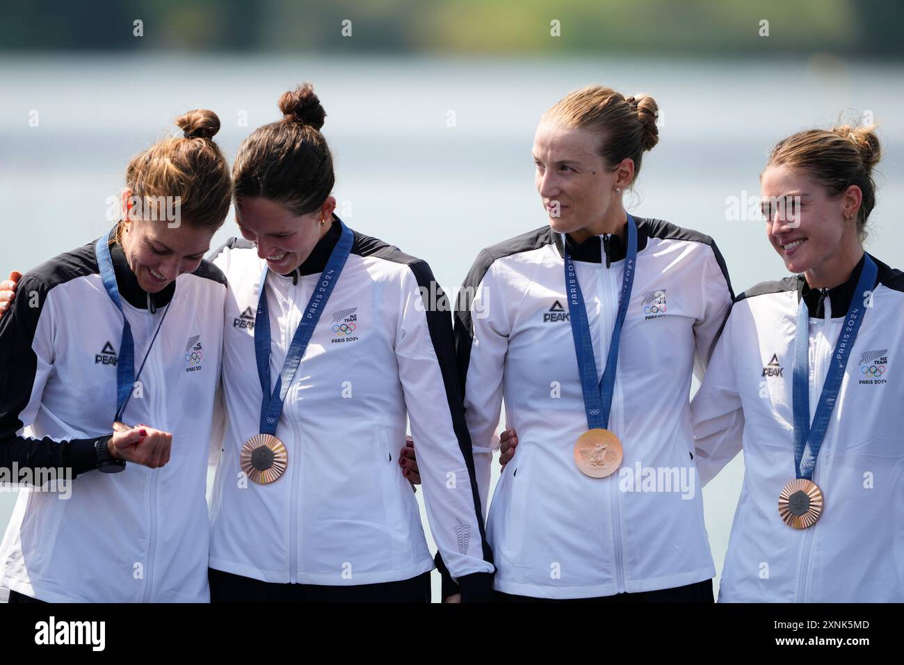 New Zealand's Kerri Williams, Davina Waddy, Phoebe Spoors and Jackie ...