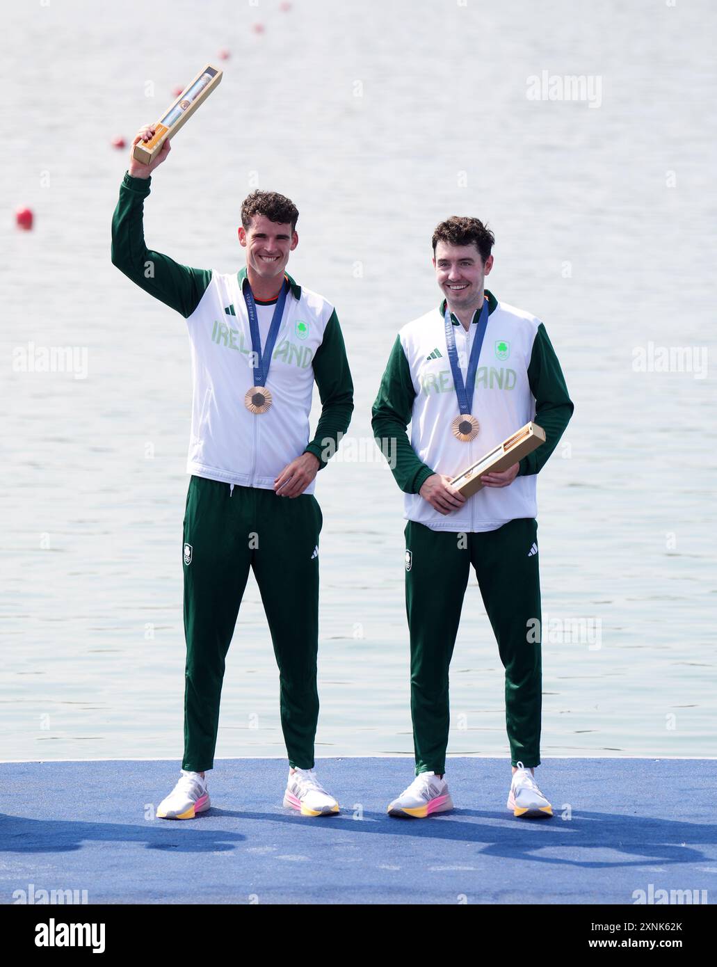 Ireland's Daire Lynch and Philip Doyle receive their bronze medals for ...