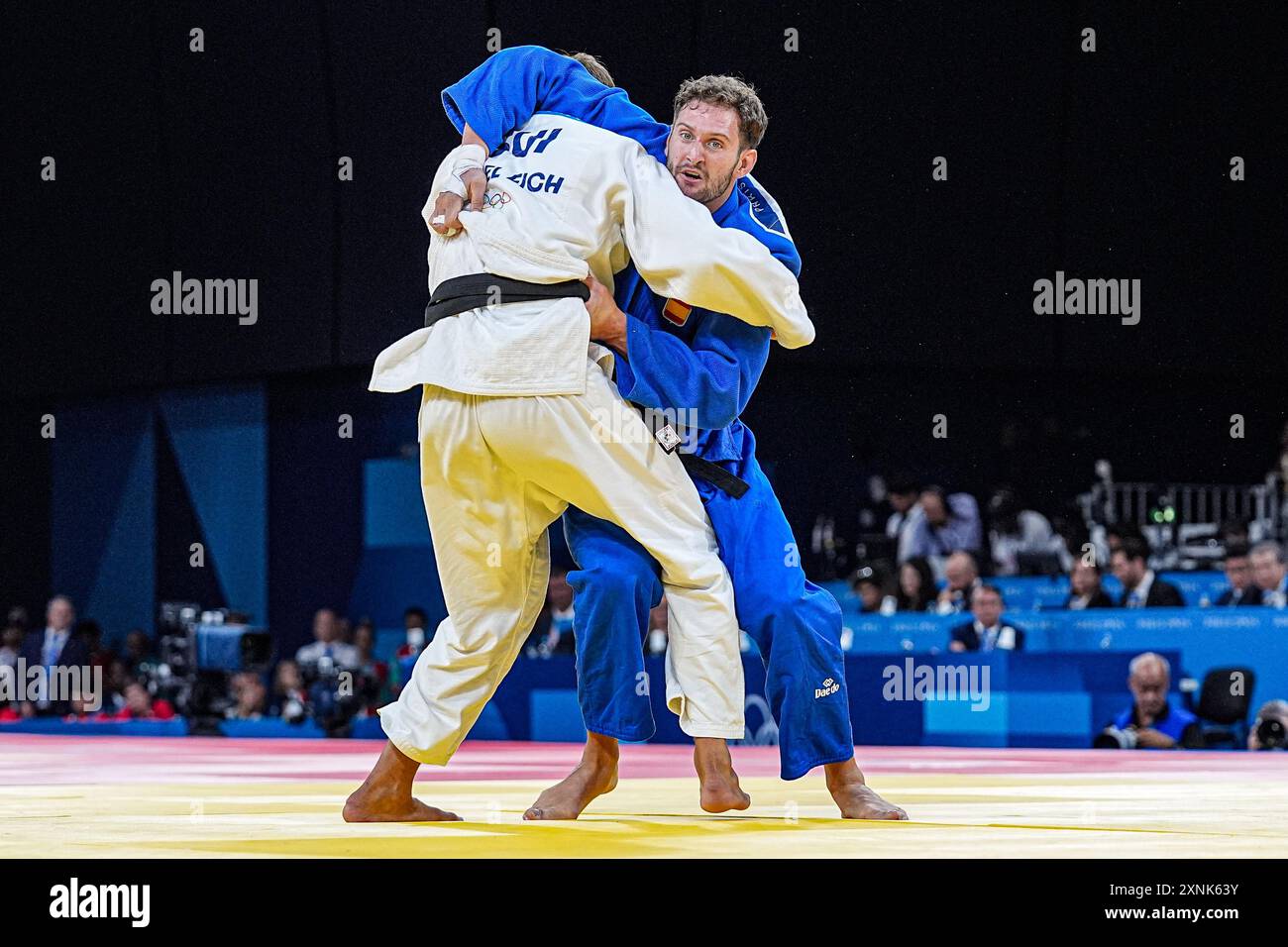 PARIS, FRANCE - AUGUST 1: Daniel Eich of Switzerland, Nikoloz Sherazadishvili of Spain competing ...