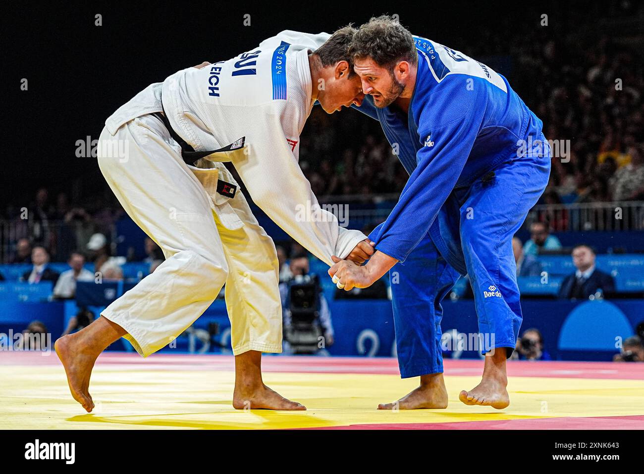 Paris, France. 01st Aug, 2024. PARIS, FRANCE - AUGUST 1: Daniel Eich of Switzerland, Nikoloz ...
