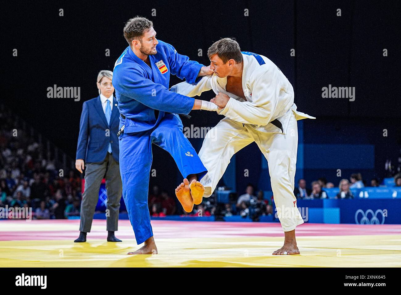 PARIS, FRANCE - AUGUST 1: Daniel Eich of Switzerland, Nikoloz Sherazadishvili of Spain competing ...
