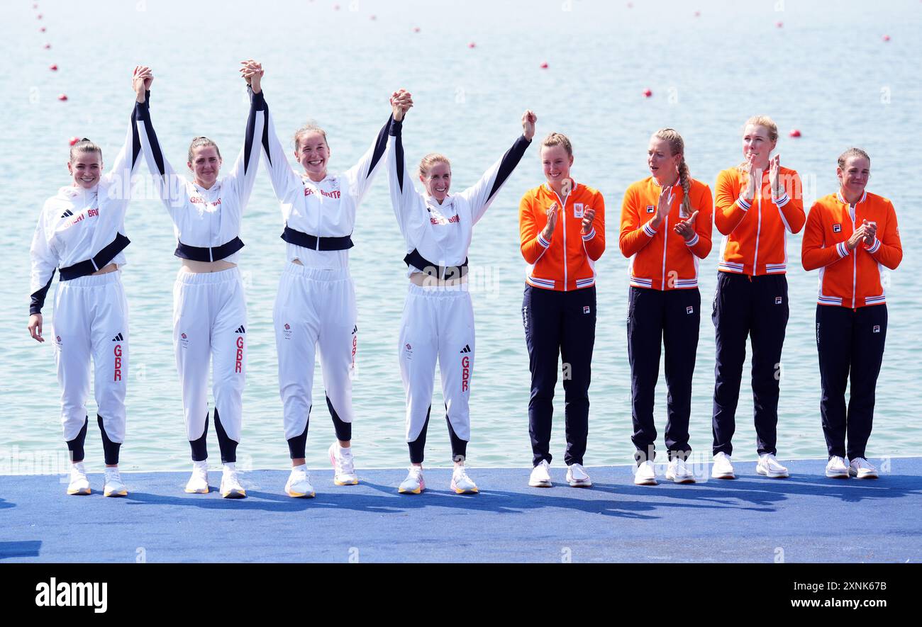 Great Britain's Helen Glover, Esme Booth, Sam Redgrave and Rebecca ...