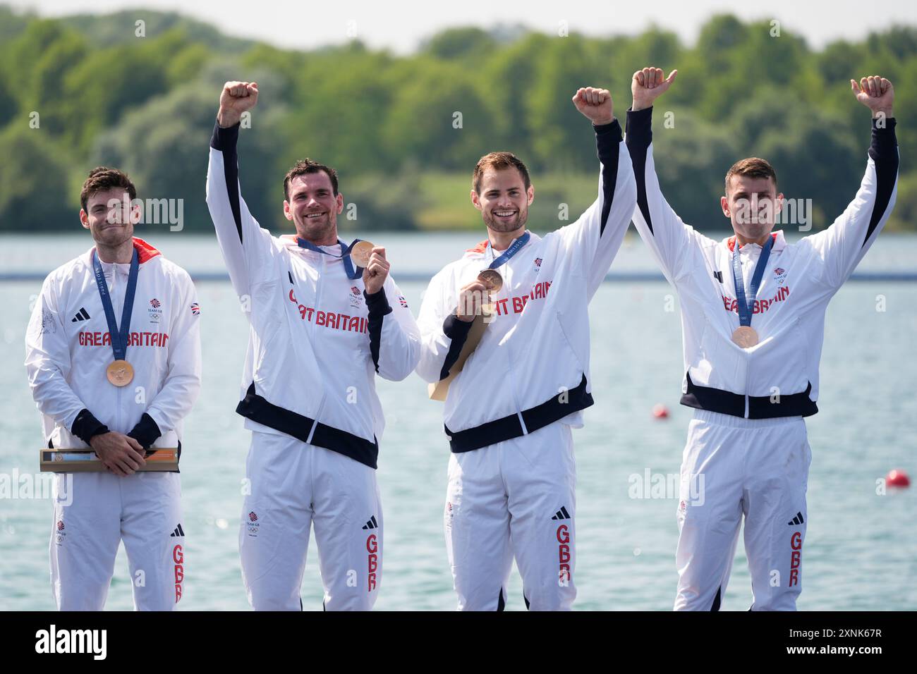 Britain's Matteo Lodo, David Ambler, Matt Aldridge and Freddie Davidson ...