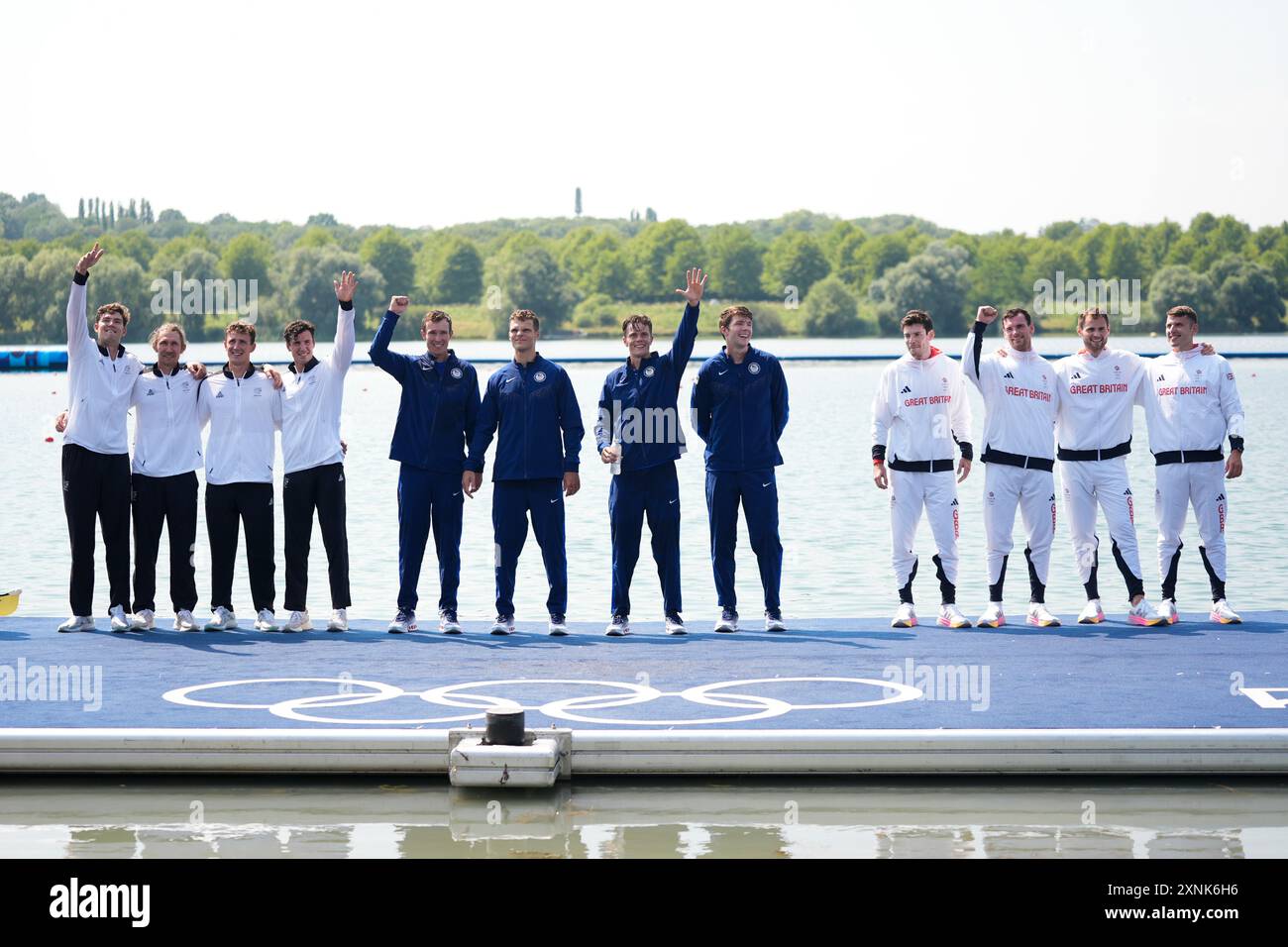 Silver medalists, left, New Zealand's Tom Murray, Logan Ullrich, Matt ...