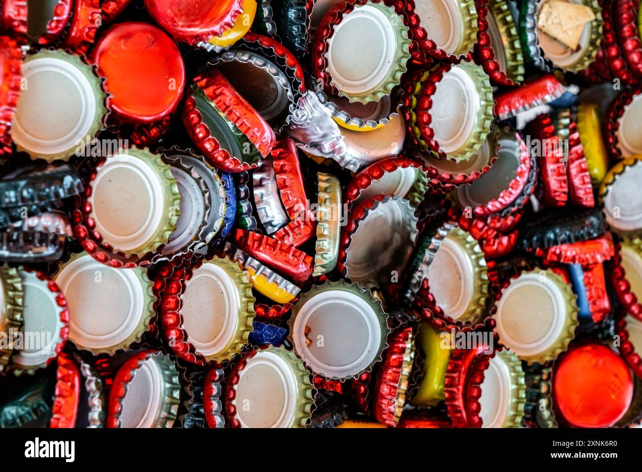 collection of various used bottle caps Stock Photo - Alamy