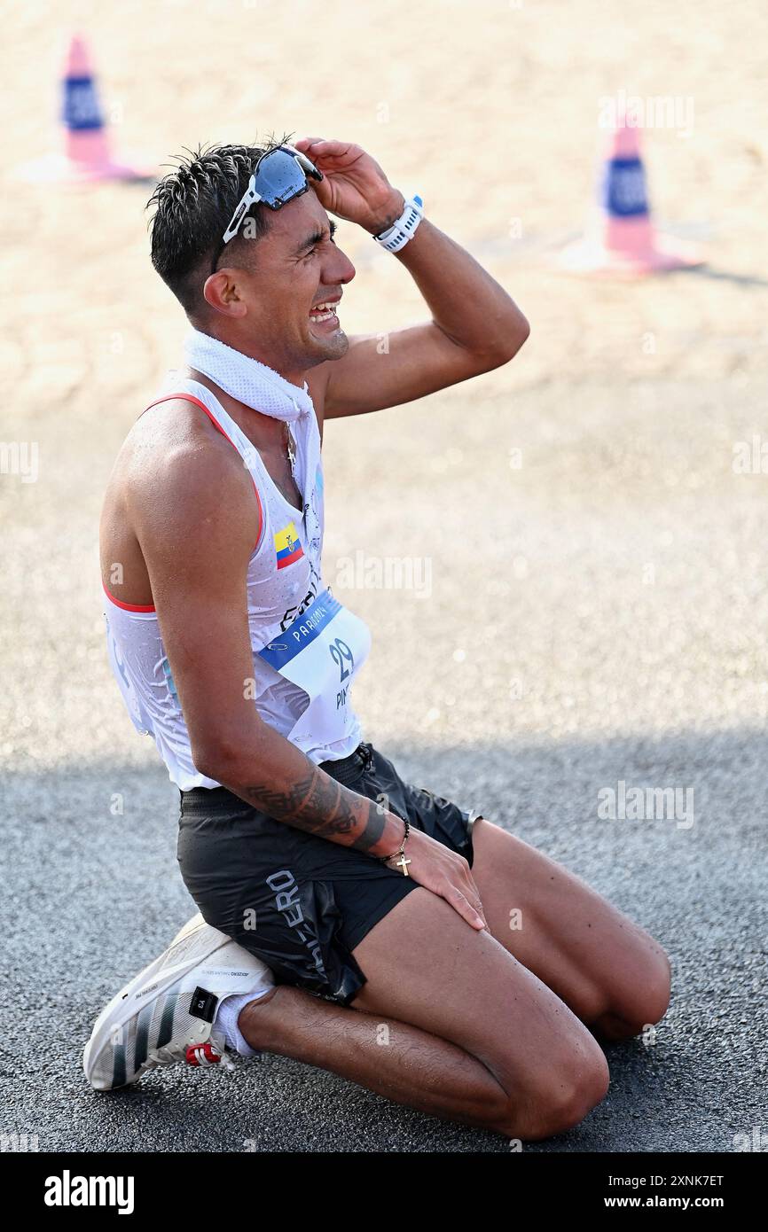 Brian Daniel Pintado 29 of Team Ecuador competes during the Athletics ...