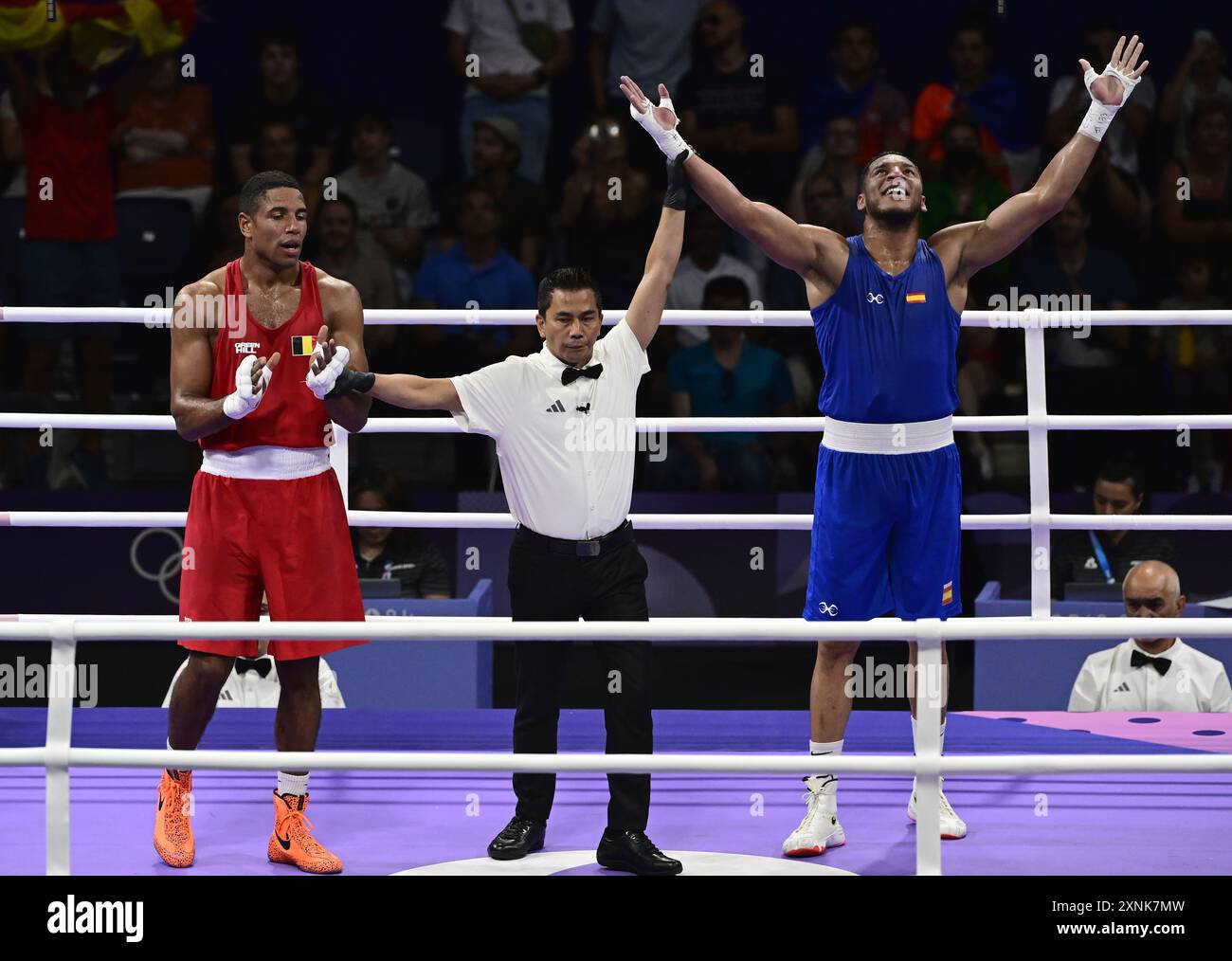 Paris, France. 01st Aug, 2024. Belgian boxer Victor Schelstraete and ...