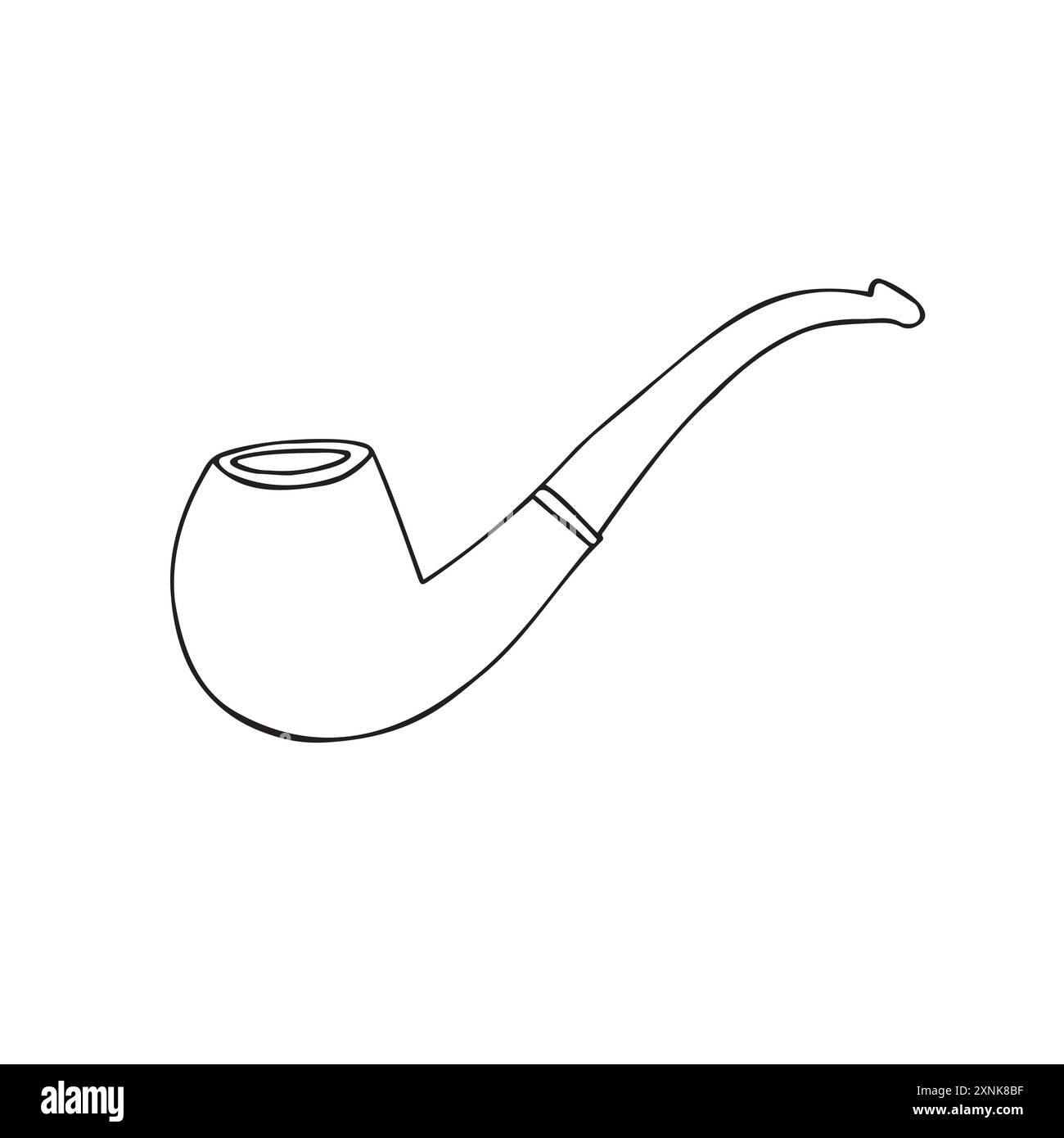 Vector hand drawn doodle sketch outline smoking pipe isolated on white background Stock Vector ...