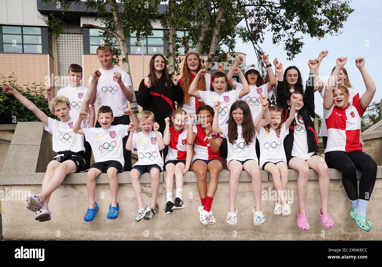 Young members of Larne Swimming Club at Amphitheatre Wellness Centre ...